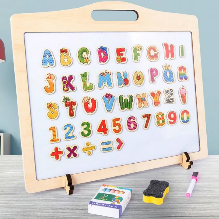 Tabla Magnetică 2 în 1 cu Litere și Cifre Colorate | BoB.md – Magazin ...