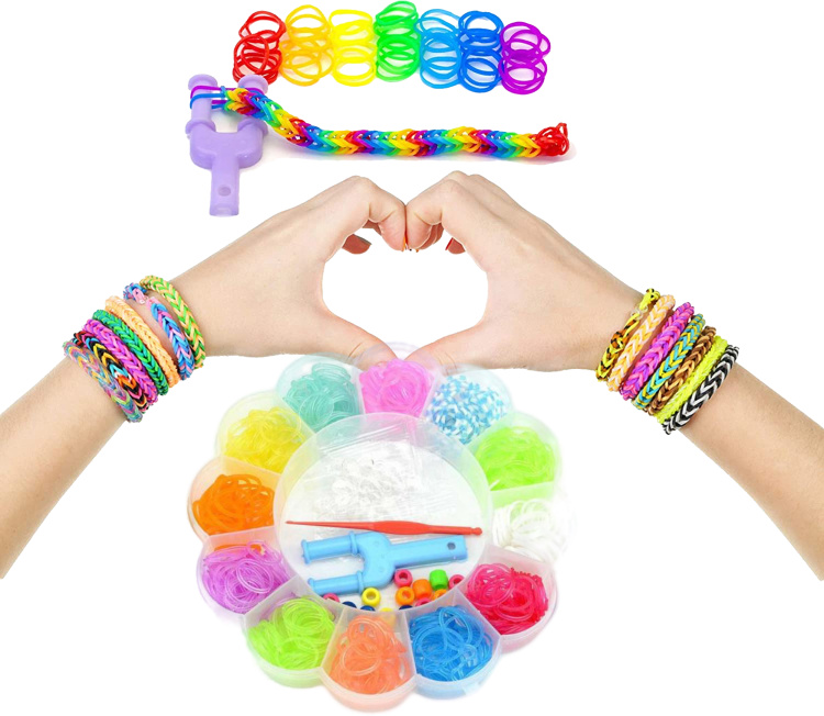Brățări Colorate, set de creație cu Benzi Elastice