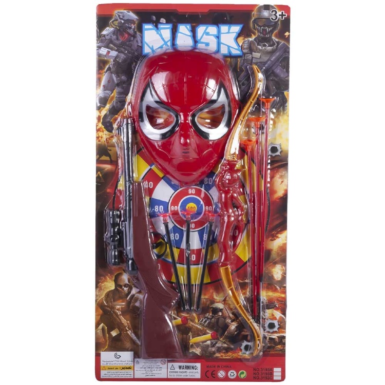 Set Mască Spider Man cu Pușcă, Arc și Sulițe